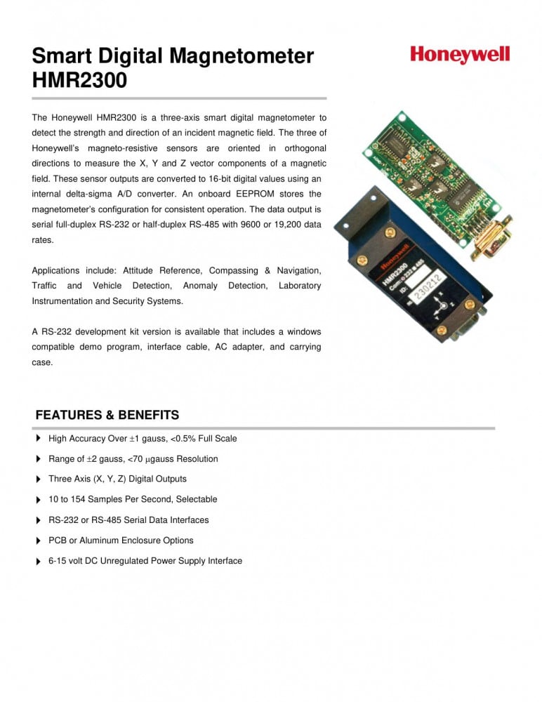 HMR2300 datasheet page 1