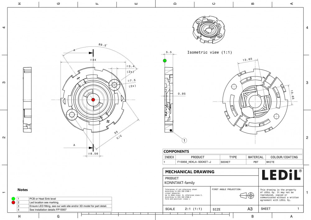 Supplied technical drawing reference; model association not verified