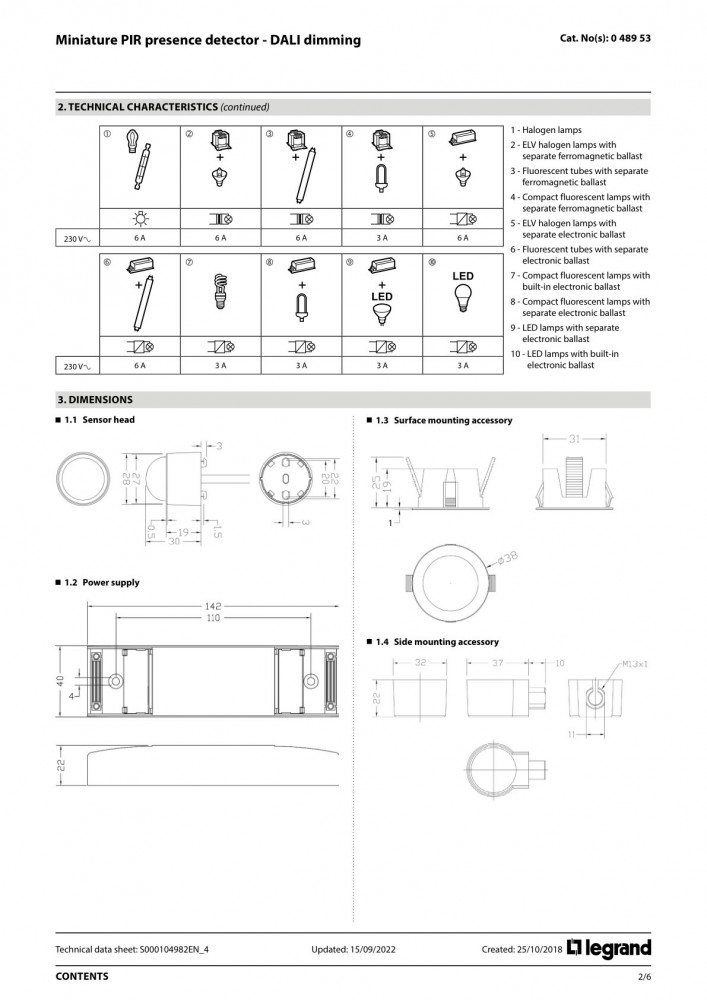 Legrand 048953 technical documentation, page 2