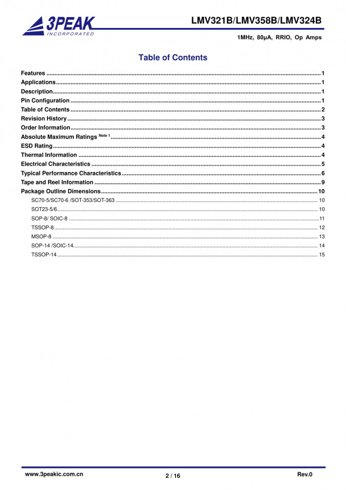 LMV358B-SR datasheet page 2