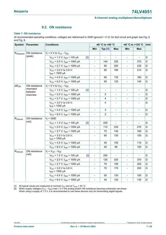 74LV4051D,118 datasheet page 7