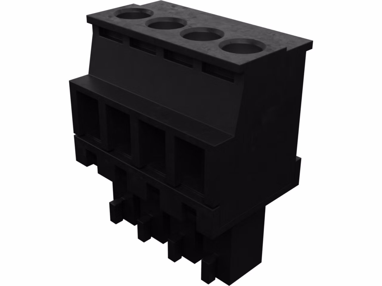 3.81mm Pitch Eurostyle Vertical Plug, with Reverse Imprinting, Front Wire Entry, Black, 4 Circuits for sale