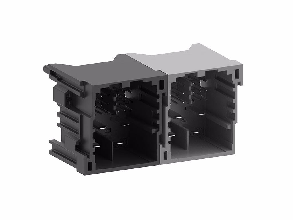stAK50h 2 Bay Vertical Hybrid Header, 50 Circuits, Bay 1: 25 Circuits/Key 3/Black; Bay 2: 25 Circuits/Key 4/Dark Gray; Tube for sale