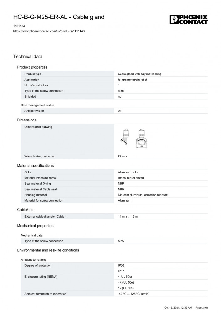 Phoenix Contact 1411443 technical document page 2