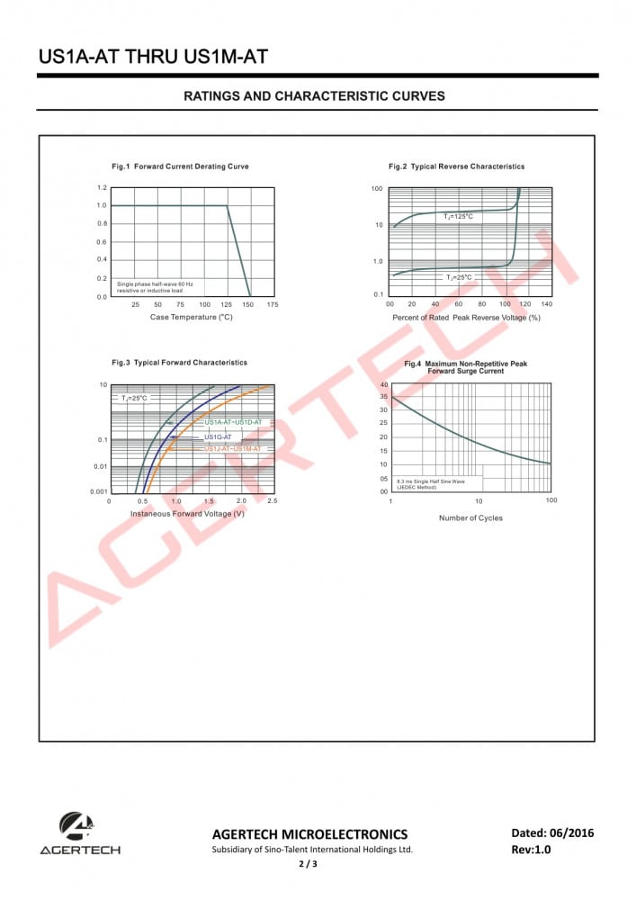 Agertech US1M-AT datasheet page 2
