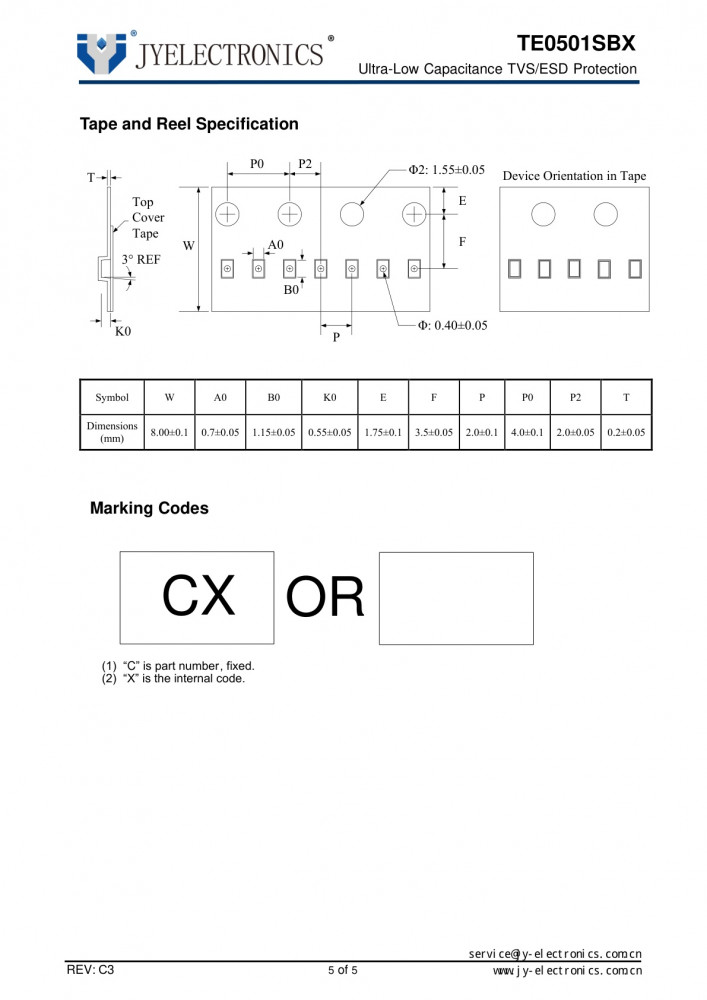 TE0501SBX datasheet page 5