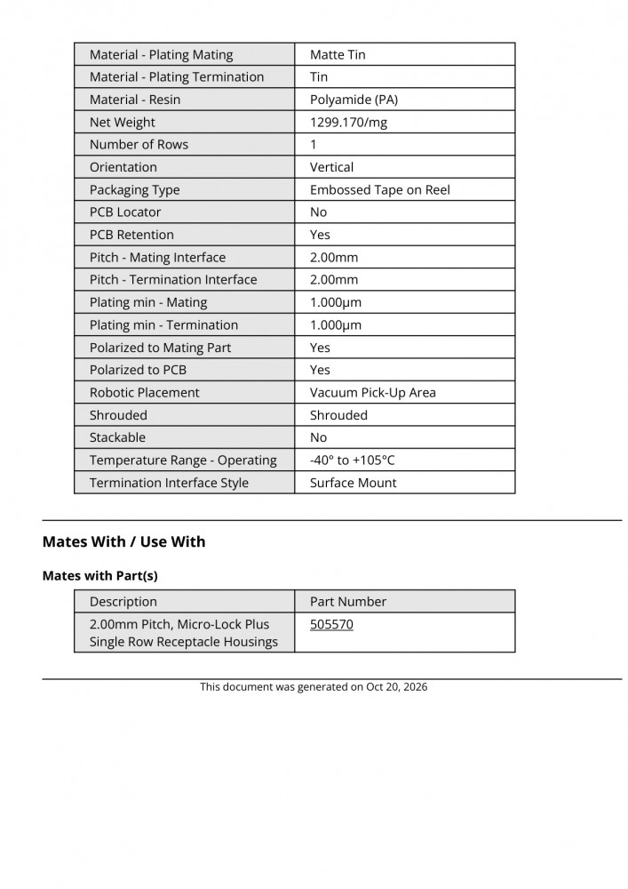 MOLEX 5055751371 technical document page 3