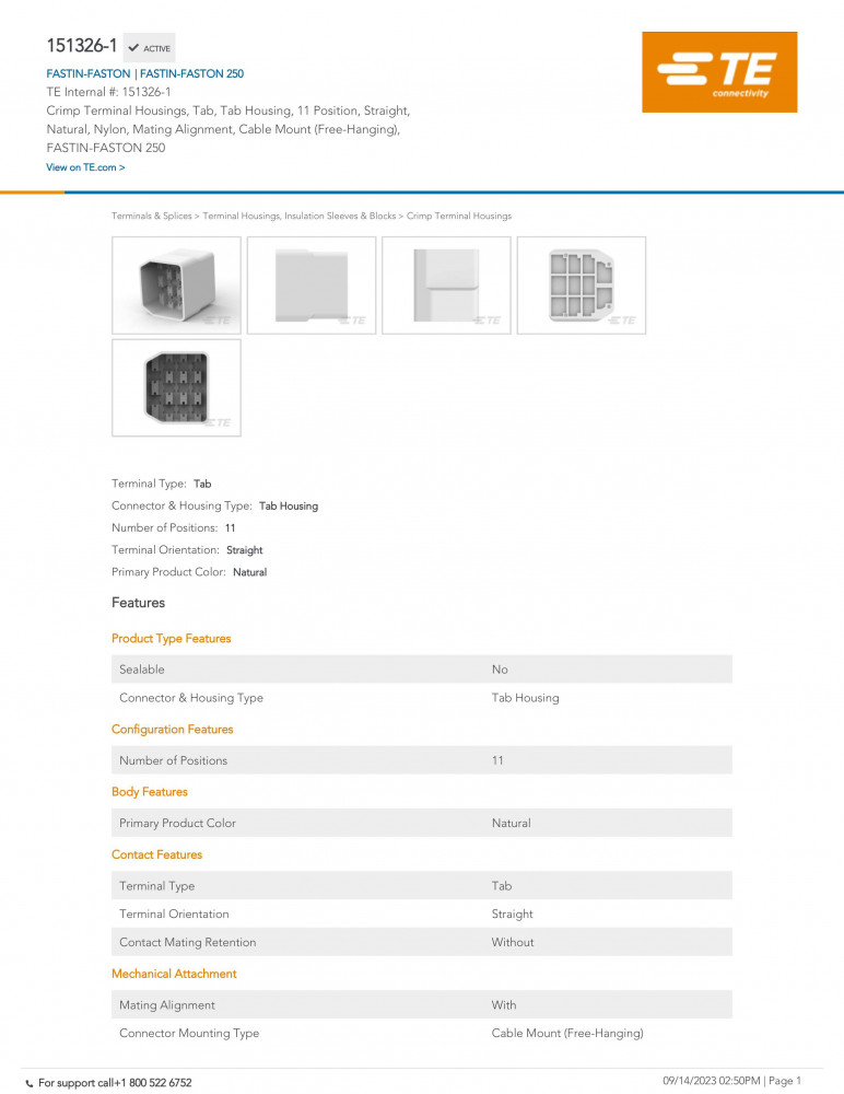 151326-1 technical document page 1