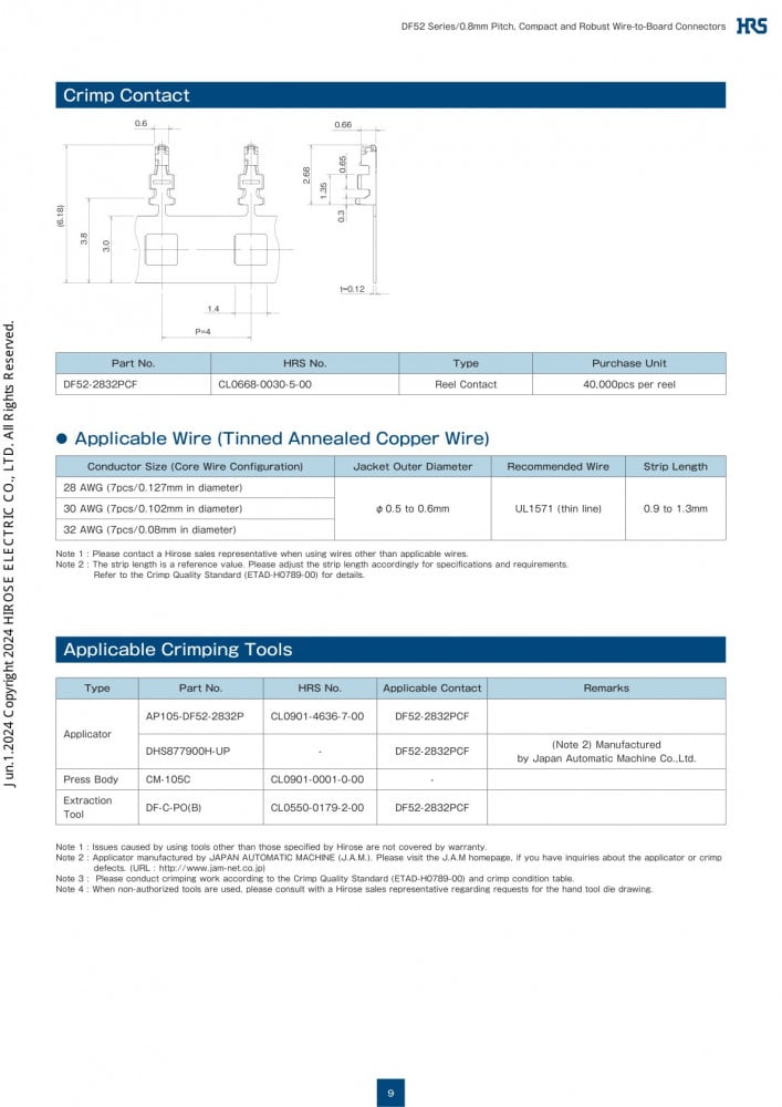 HRS DF52 datasheet page 9