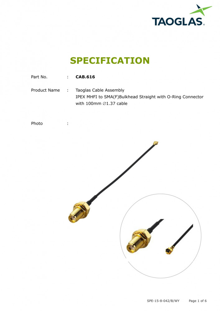CAB.616 technical document page 1