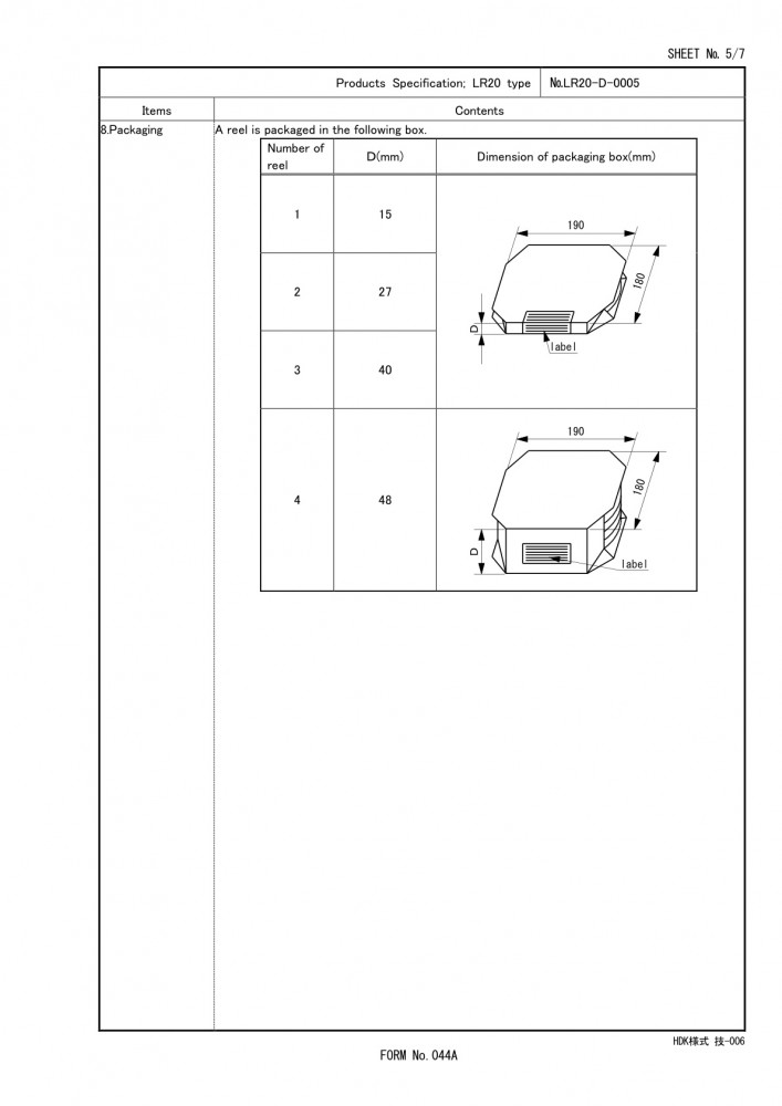 HDK LR20R005FE datasheet page 6