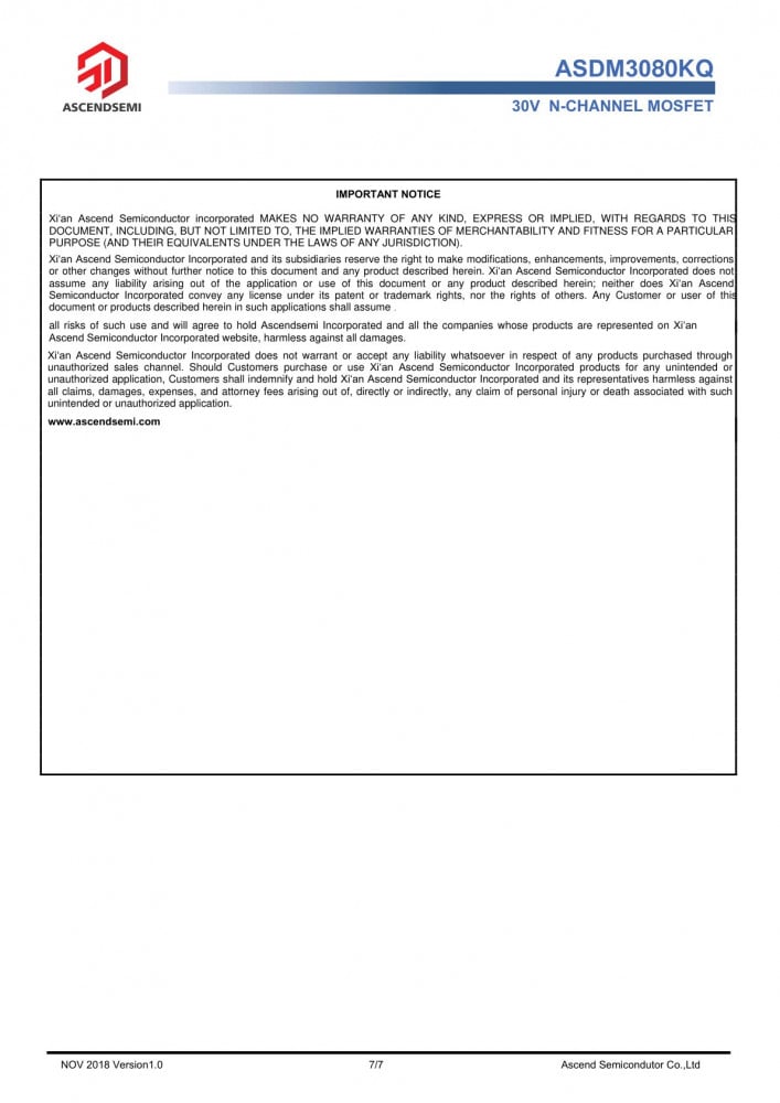 ASDM3080KQ-R datasheet page 7