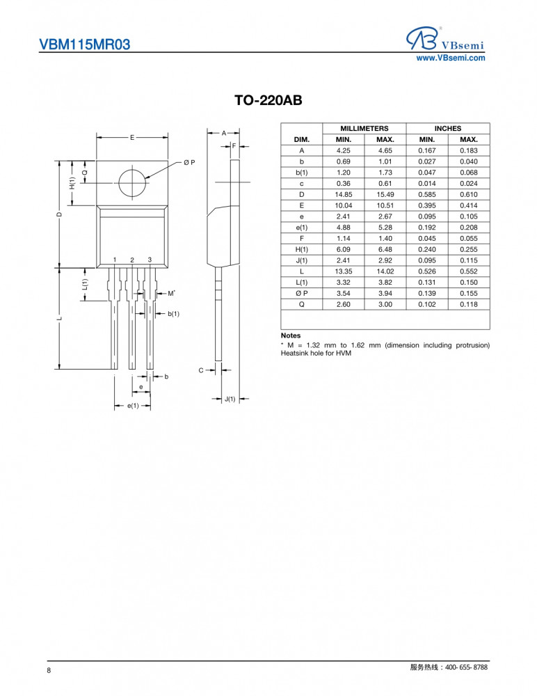VBM115MR03 datasheet page 8