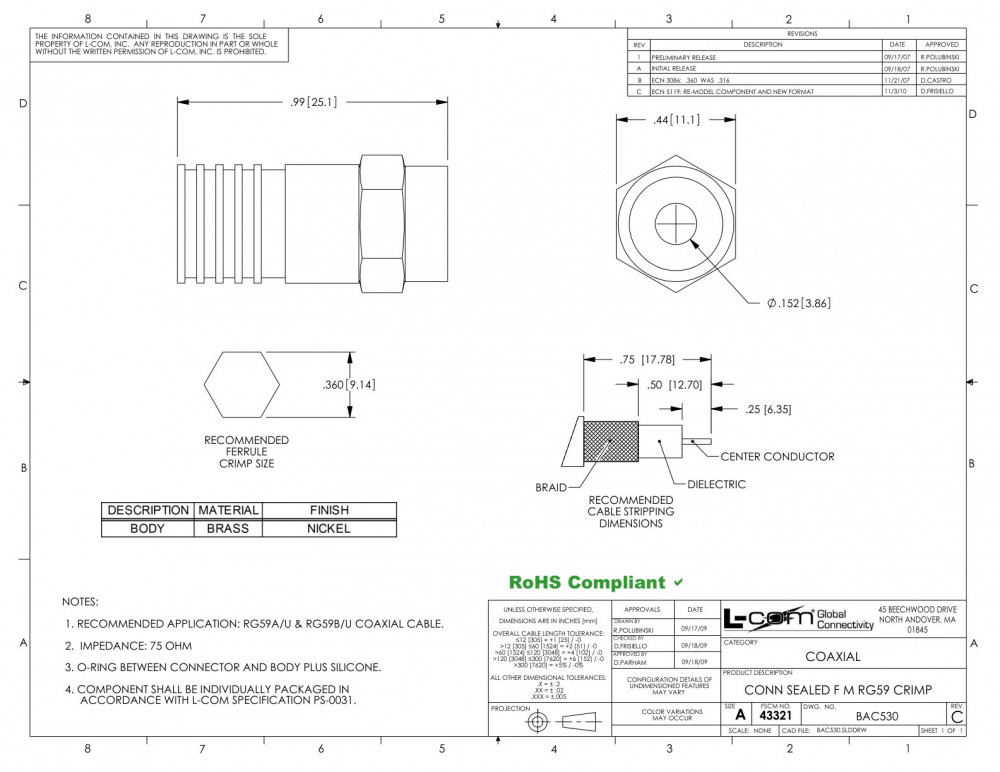 BAC530 technical documentation preview
