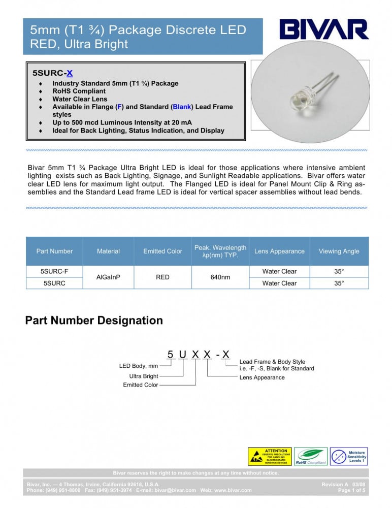 5SURC datasheet page 1