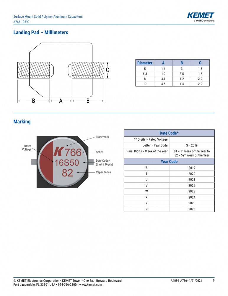KEMET A766 datasheet page 9