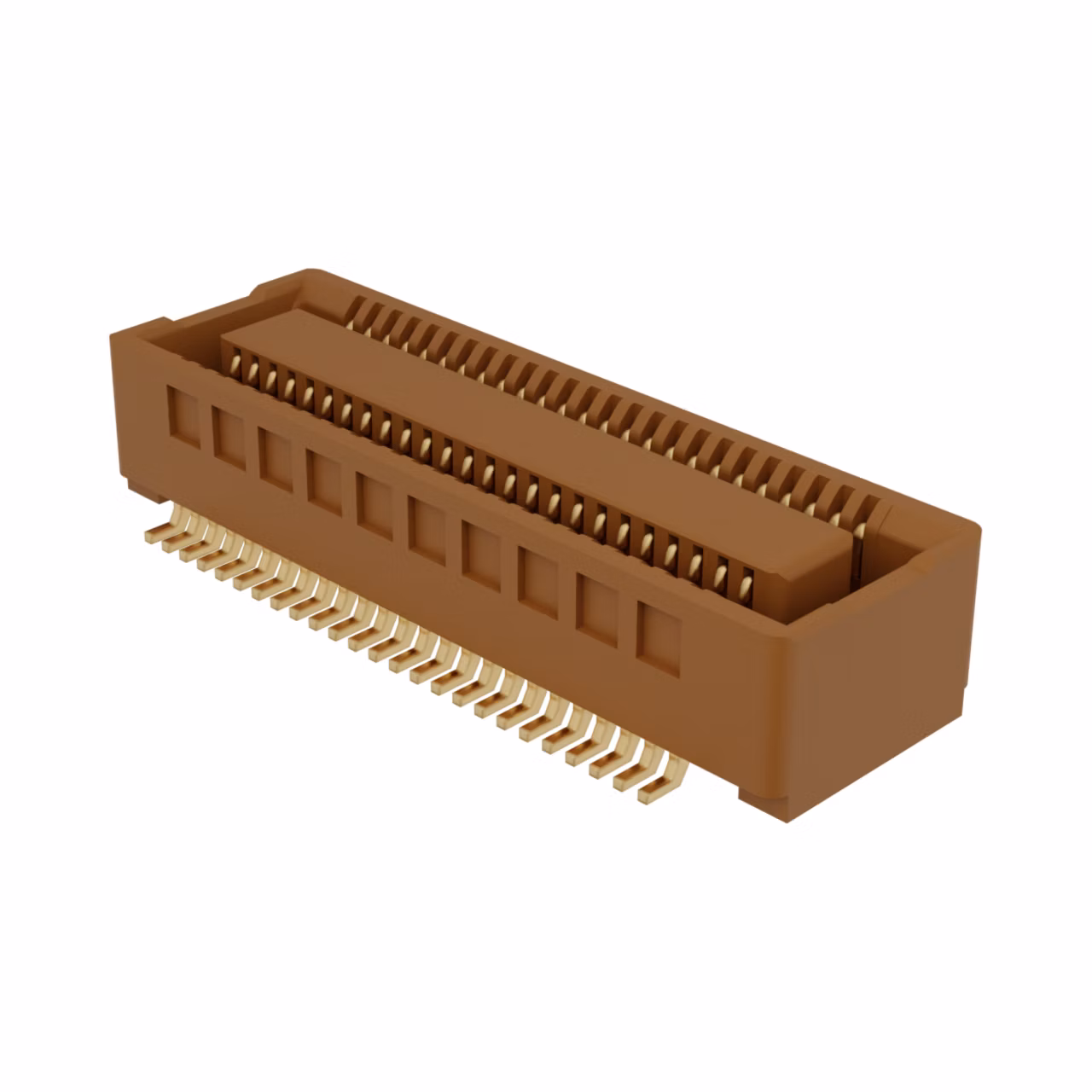 SlimStack Board-to-Board Receptacle, 0.40mm Pitch, Surface Mount, Dual Row, Vertical Stacking, 4.00mm Stacking Height, 50 Circuits for sale