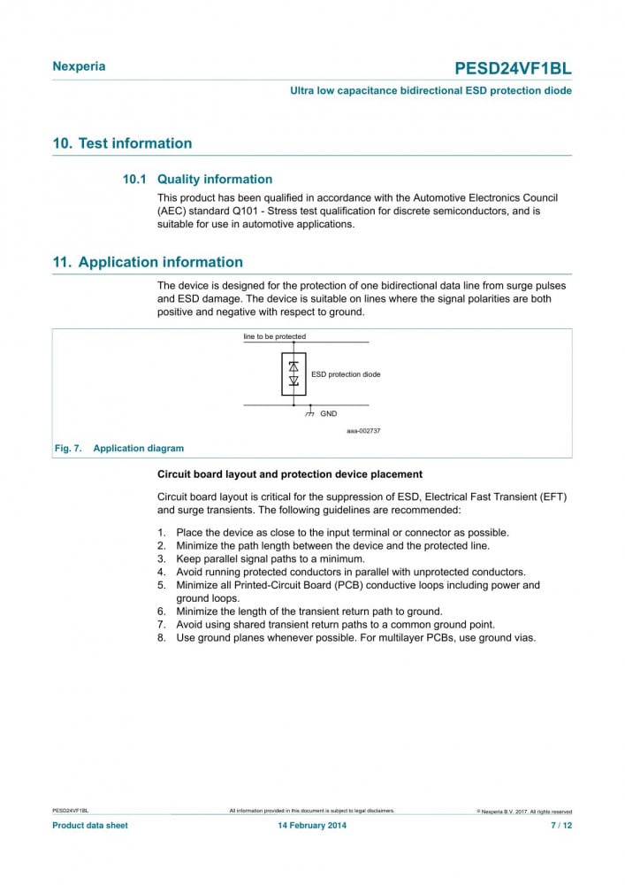 PESD24VF1BLYL datasheet page 7