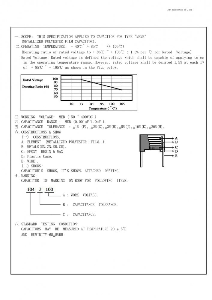 JOEY MEMB specification page 4