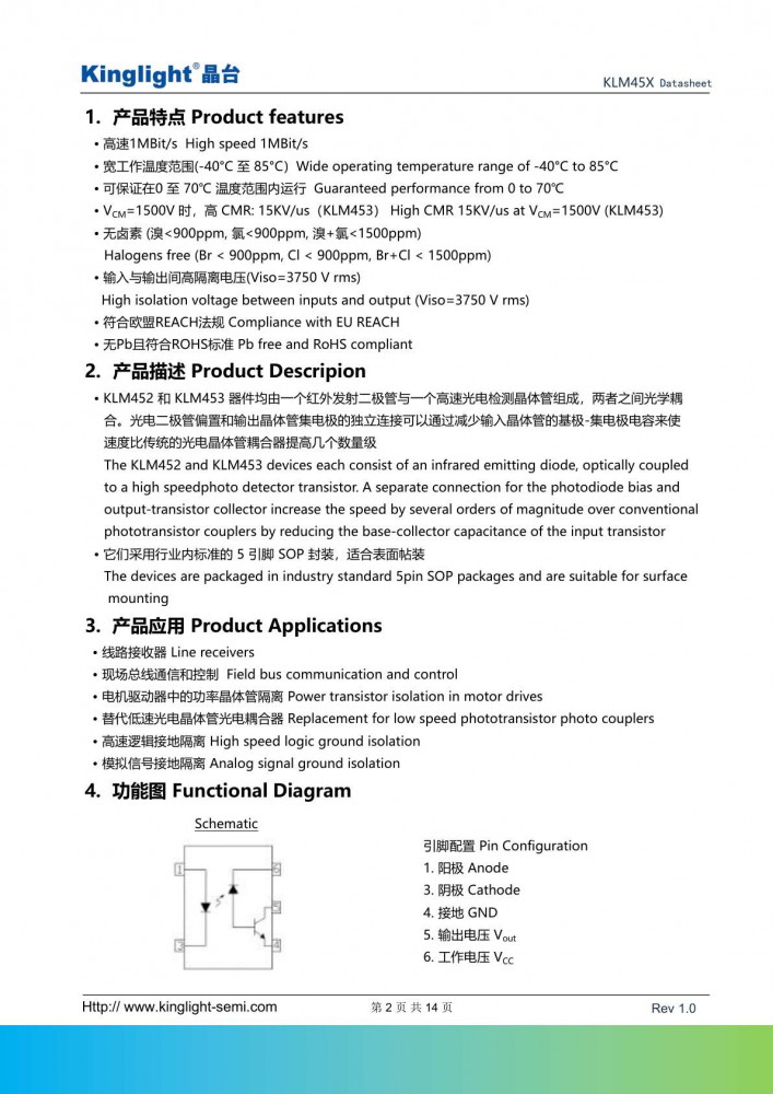 KLM452-TA datasheet page 2