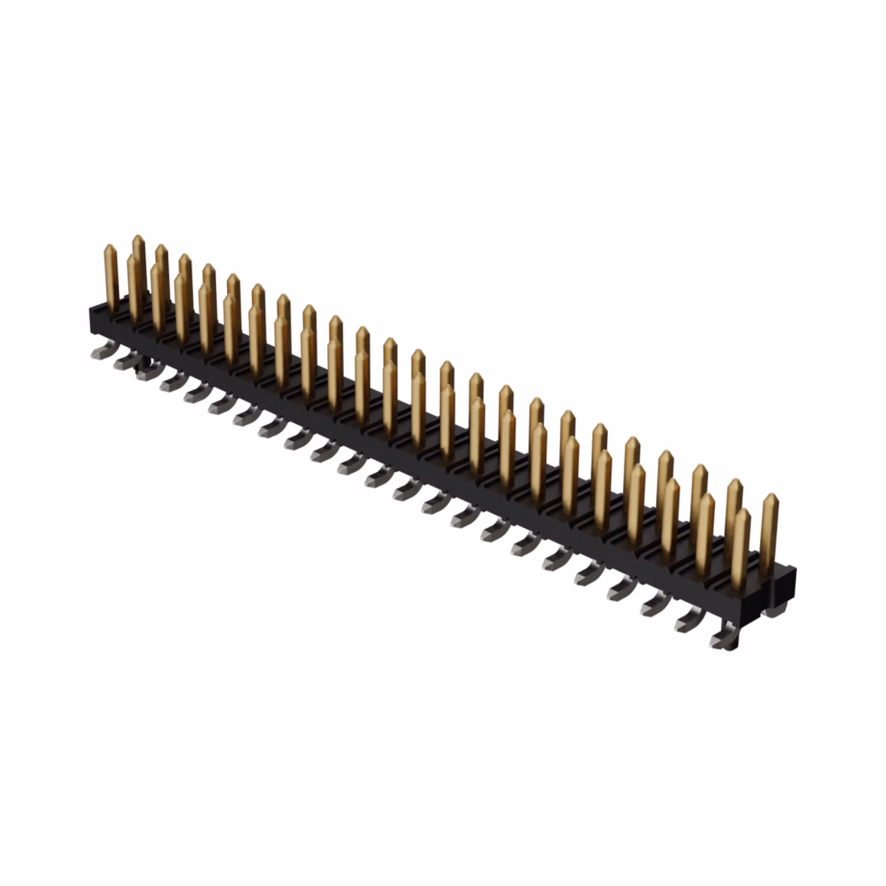 Milli-Grid Header, Vertical, Surface Mount, 46 Circuits, 0.38µm Gold (Au) Plating, Mating Pin Length 3.80mm, with Pegs, Tube, Lead-Free for sale