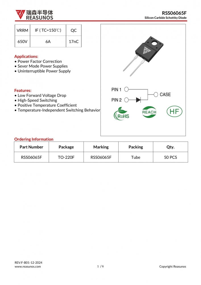 RSS06065F technical document page 1