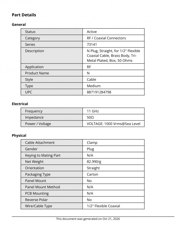 Product document image 2 for MOLEX 731410144