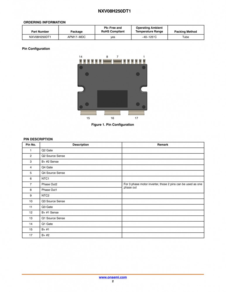 NXV08H250DT1 datasheet page 2