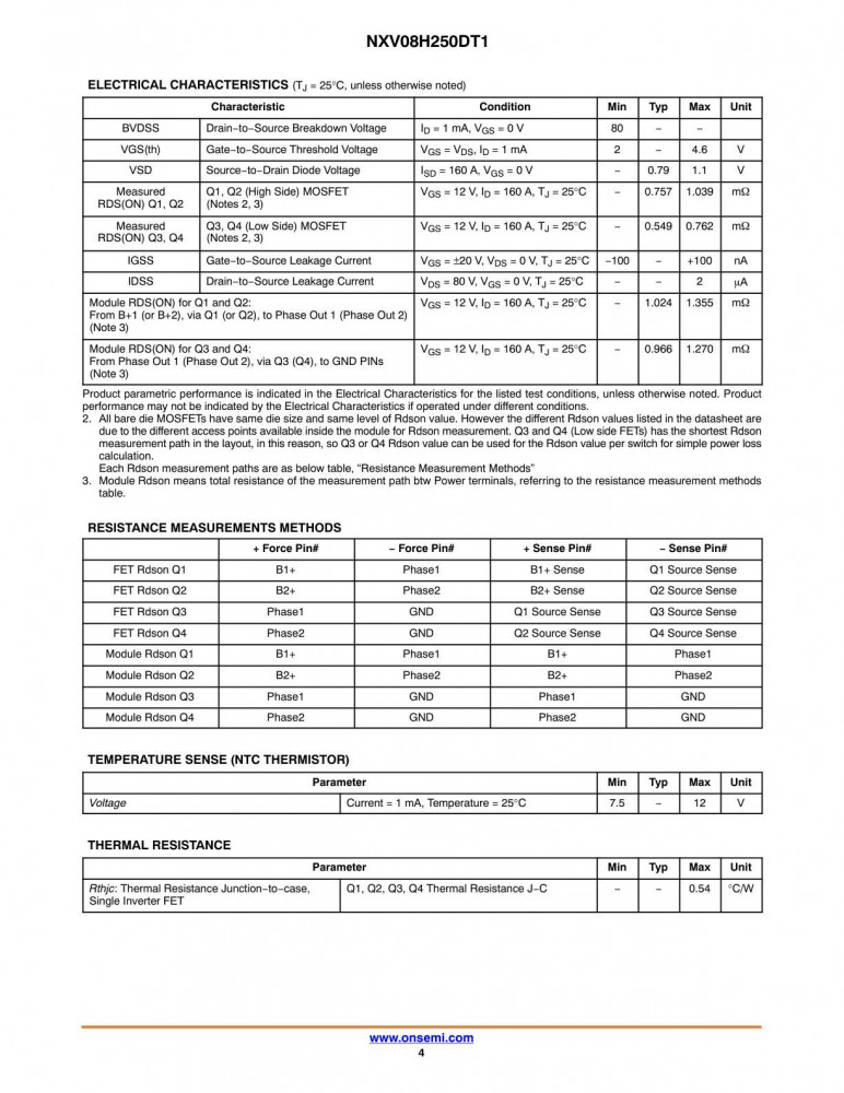 NXV08H250DT1 datasheet page 4