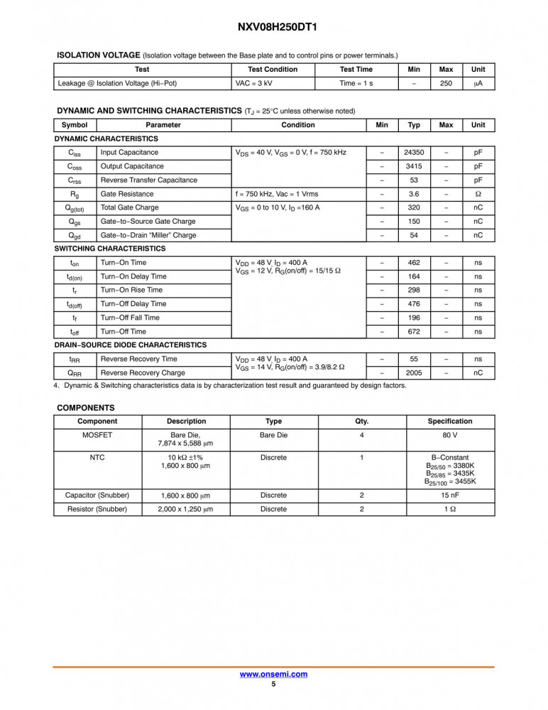 NXV08H250DT1 datasheet page 5
