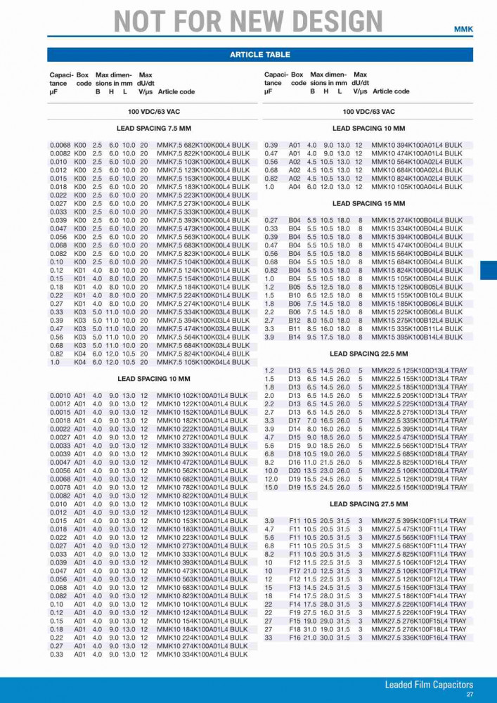 KEMET MMK datasheet page 6
