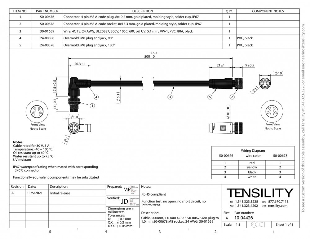 Tensility International 10-04426 assembly drawing