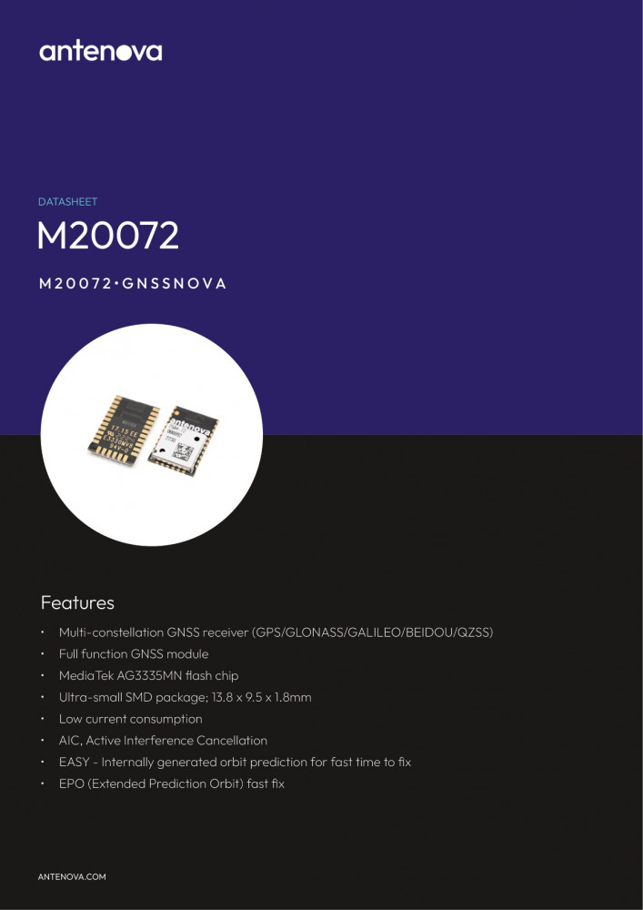 M20072 datasheet page 1