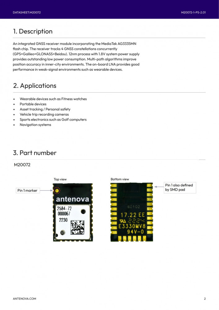 M20072 datasheet page 2