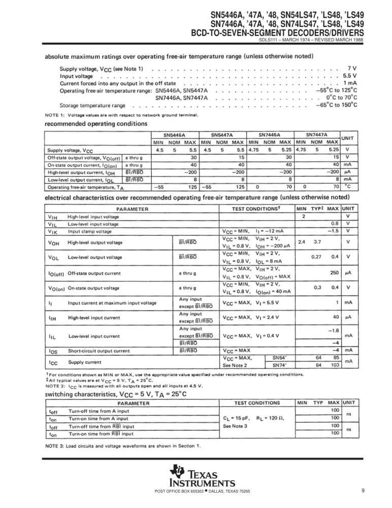 74LS491ANS technical document page 10