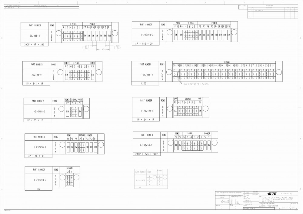 TE Connectivity 292498-2 drawing sheet 4