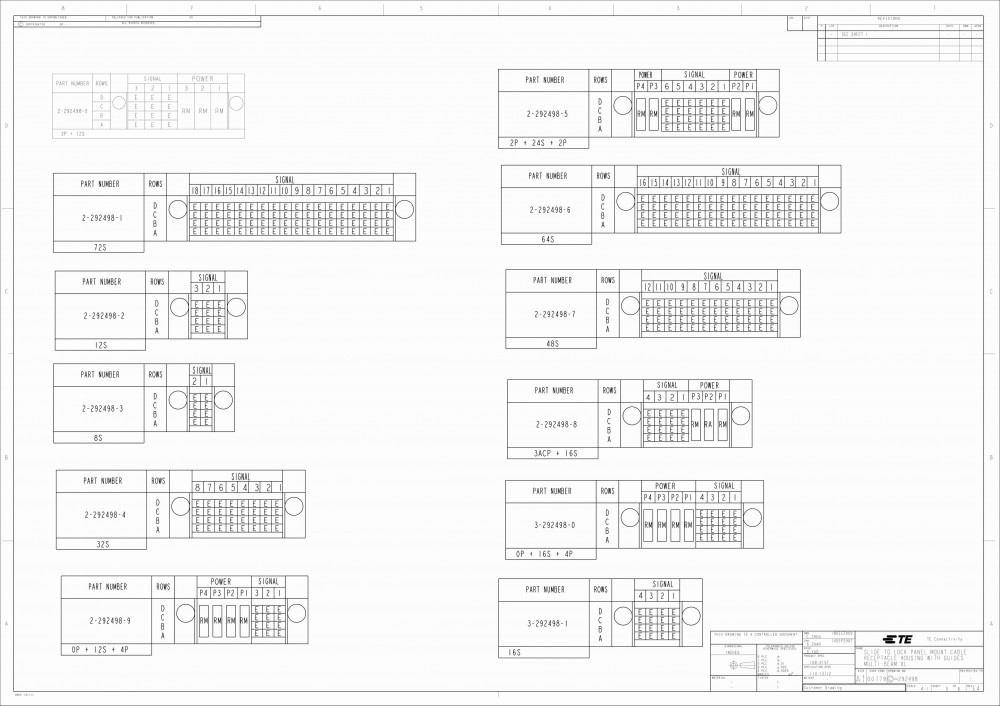 TE Connectivity 292498-2 drawing sheet 5