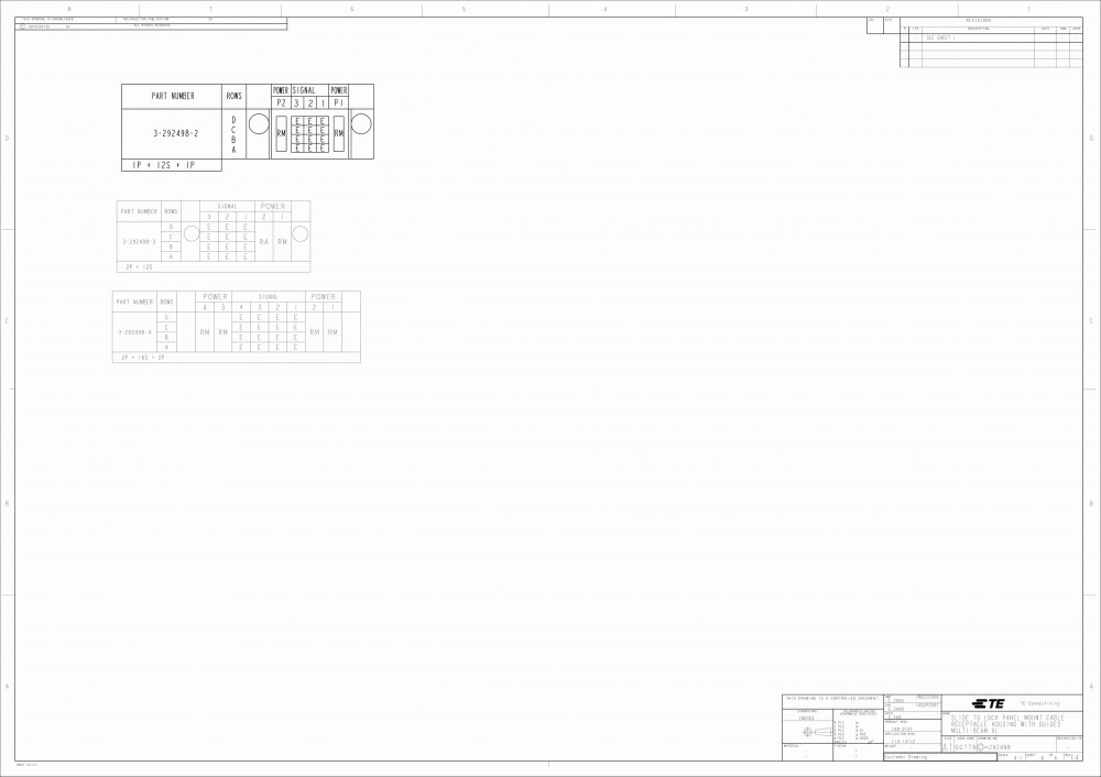 TE Connectivity 292498-2 drawing sheet 6