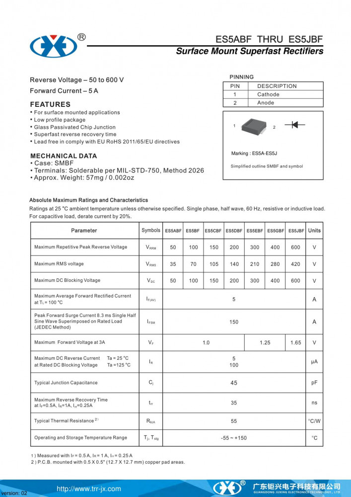 ES5DBF technical document page 1