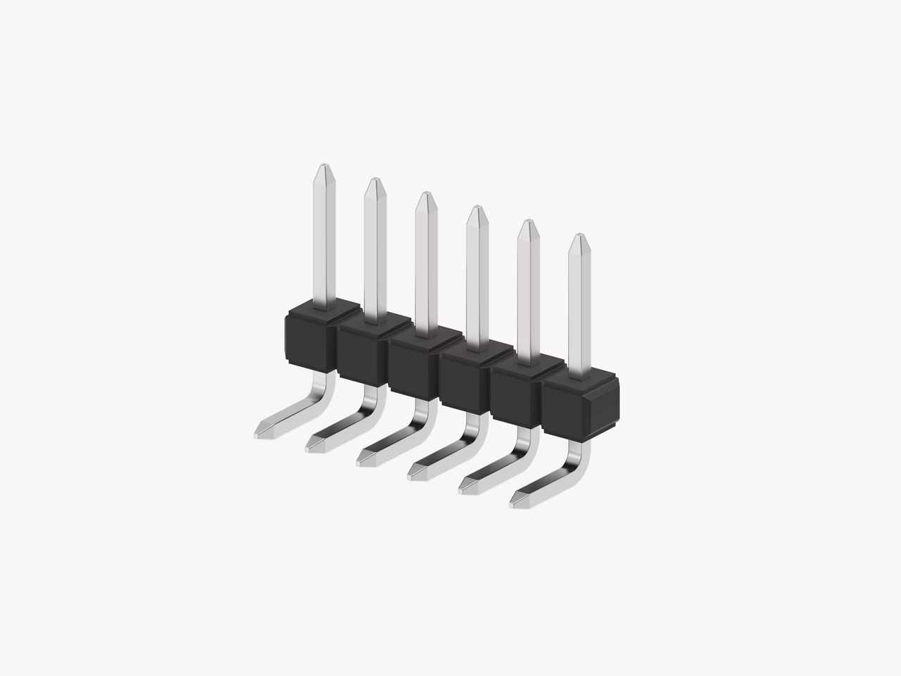 KK 254 Breakaway Header, Right-Angle Surface Mount Compatible, 6 Circuits, 0.76µm Gold (Au) Plating, Mating Pin Length 8.23mm, Bag