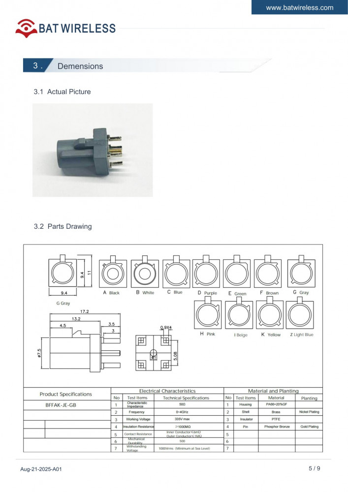 BWFAK-JE-GB datasheet page 5