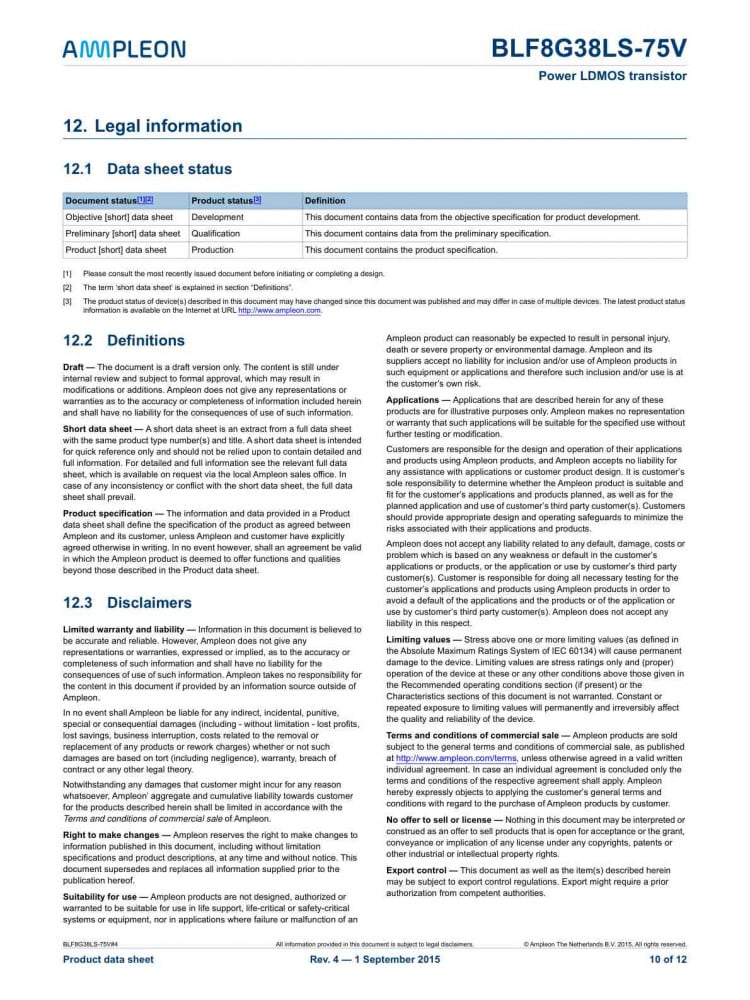 BLF8G38LS-75VU datasheet page 10
