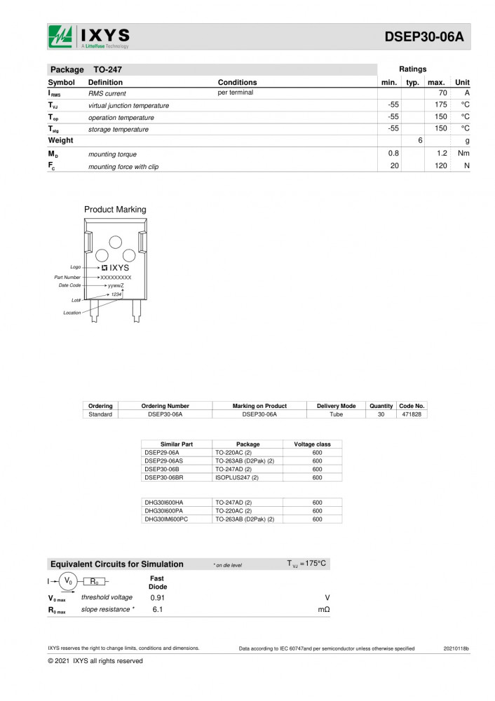 DSEP30-06B technical document page 3