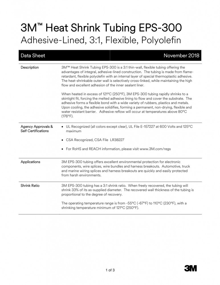 3M EPS-300 datasheet page 1