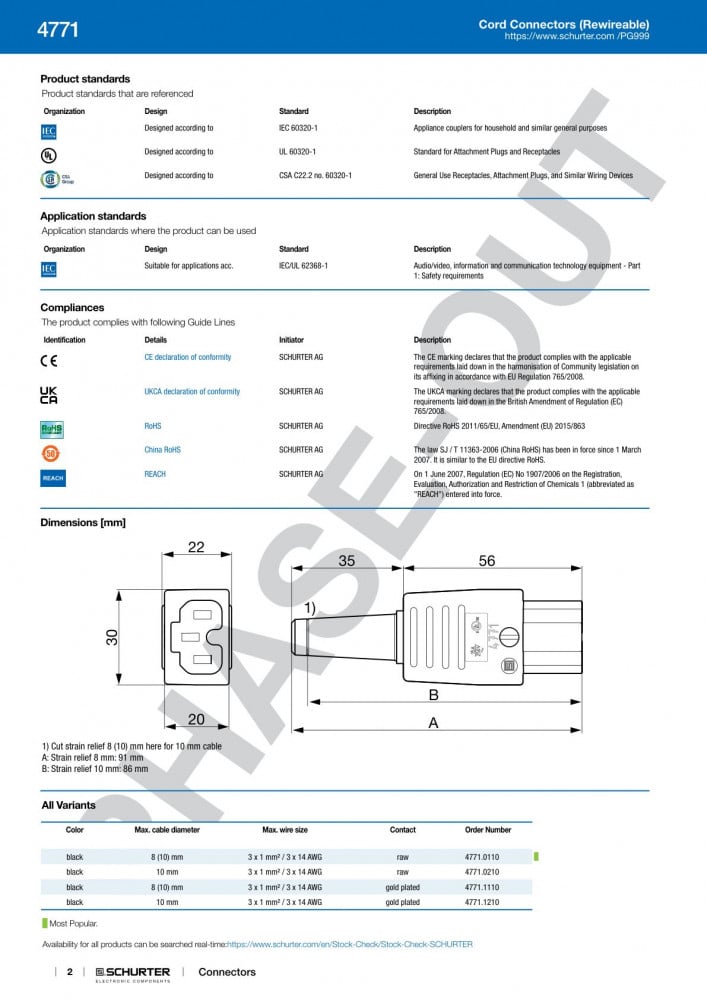 SCHURTER 4771.0210 datasheet page 2