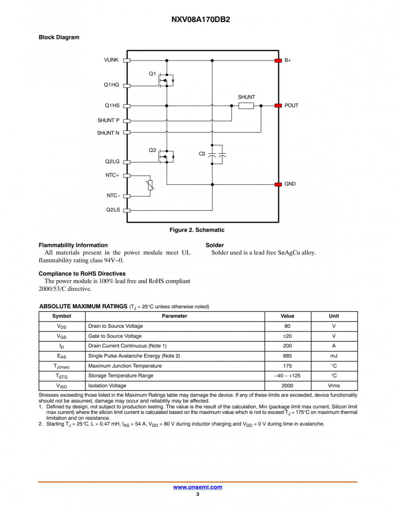 NXV08A170DB2 datasheet page 3