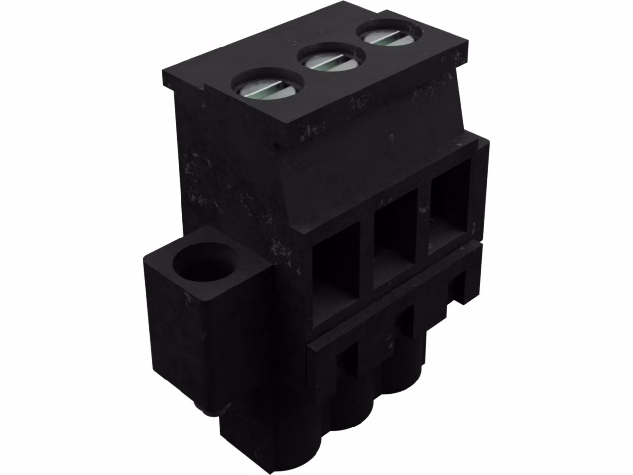 5.00mm Pitch Eurostyle Vertical Plug, with Retention Screws, Rear Wire Entry, Gold (Au) Plated, Black, 3 Circuits for sale