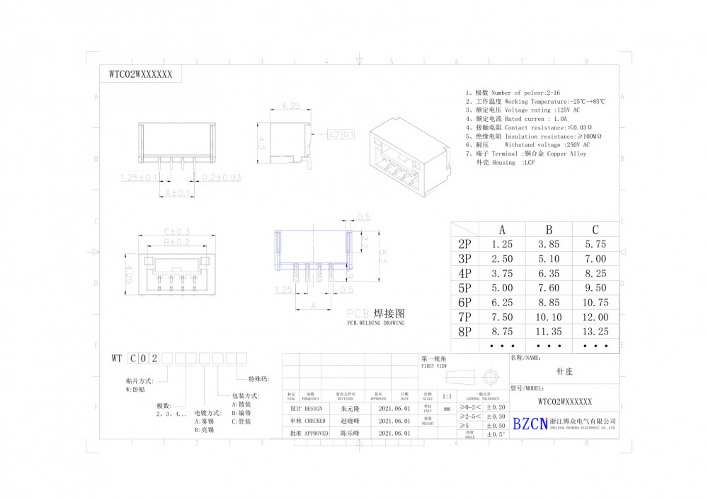 BZCN WTC02W06BA specification page 2