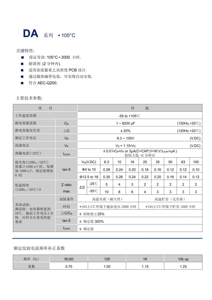 ChengTao DA series document page 2