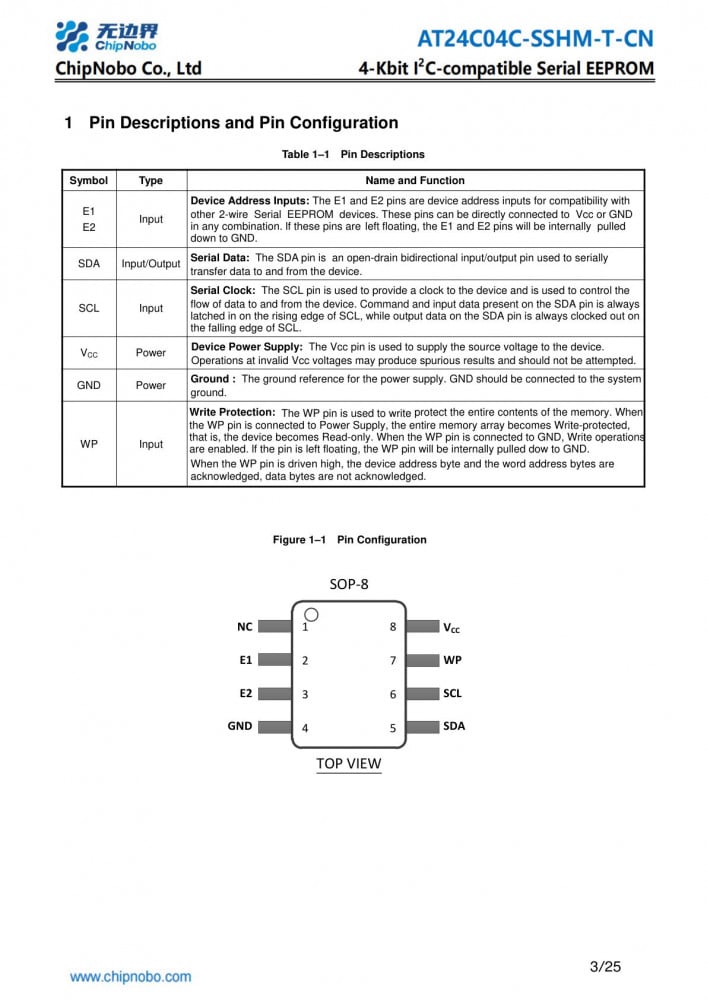 AT24C04C-SSHM-T-CN datasheet page 3